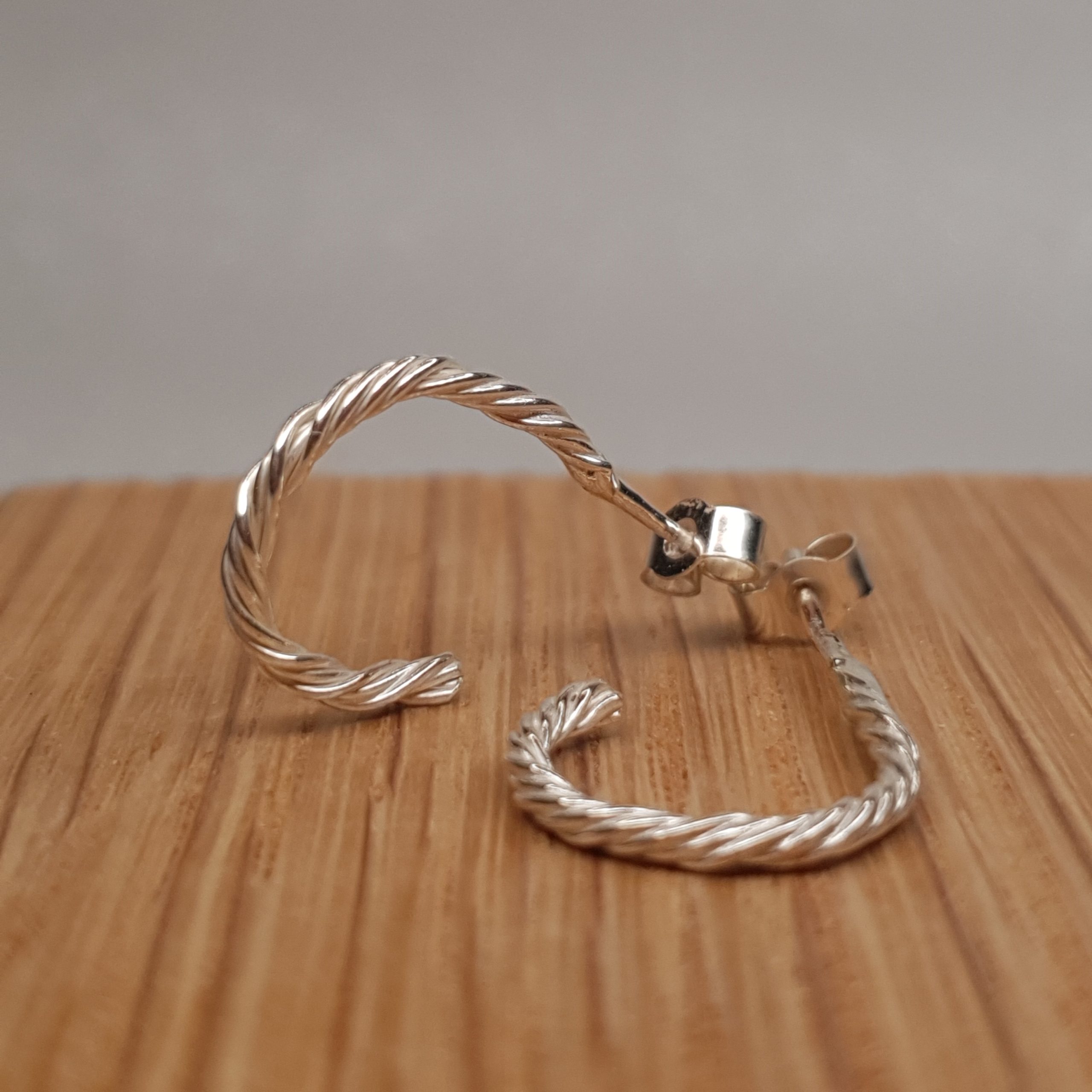 Rope Half Hoop Studs - ABIGAIL J MARSH