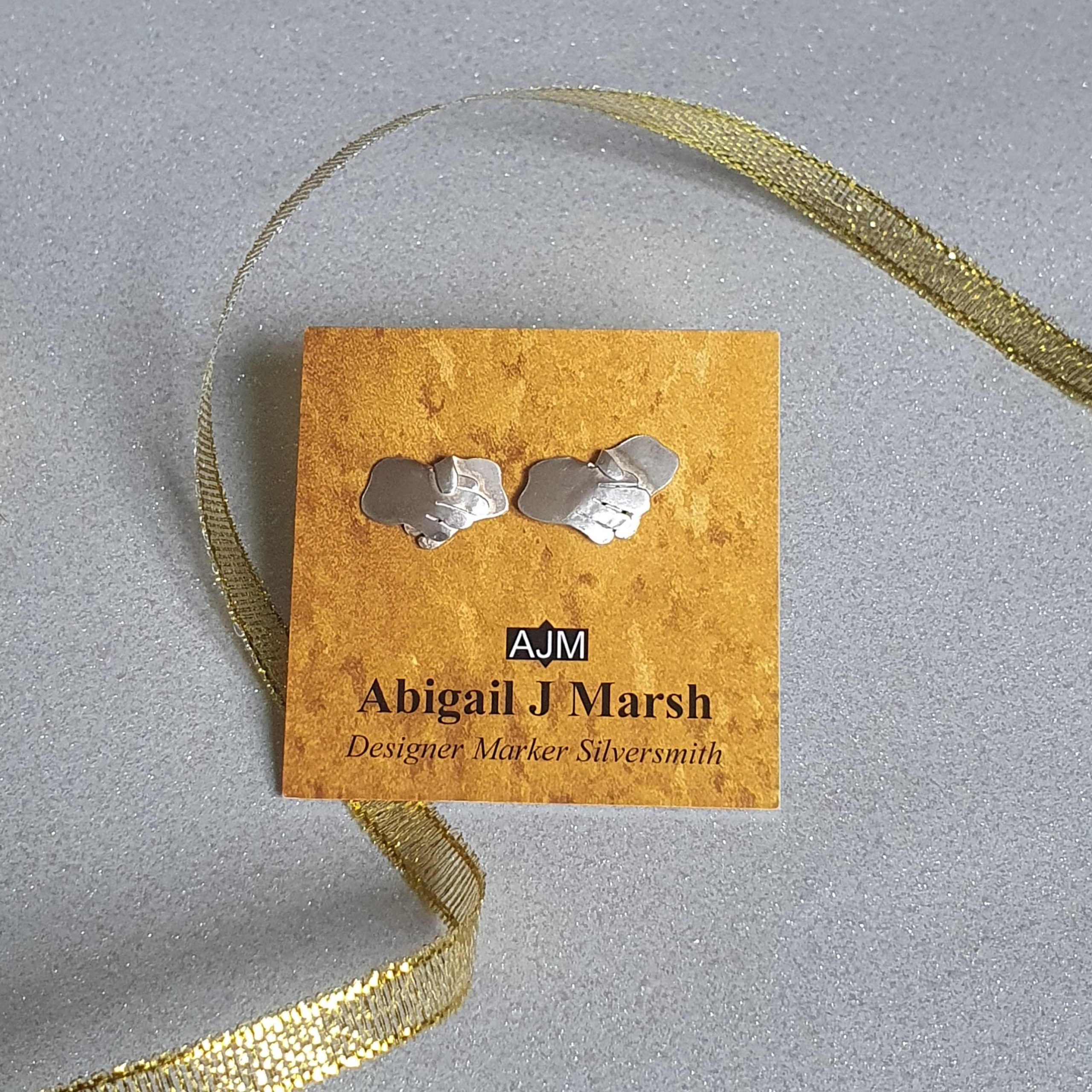 Silver Hand Hold Studs - ABIGAIL J MARSH