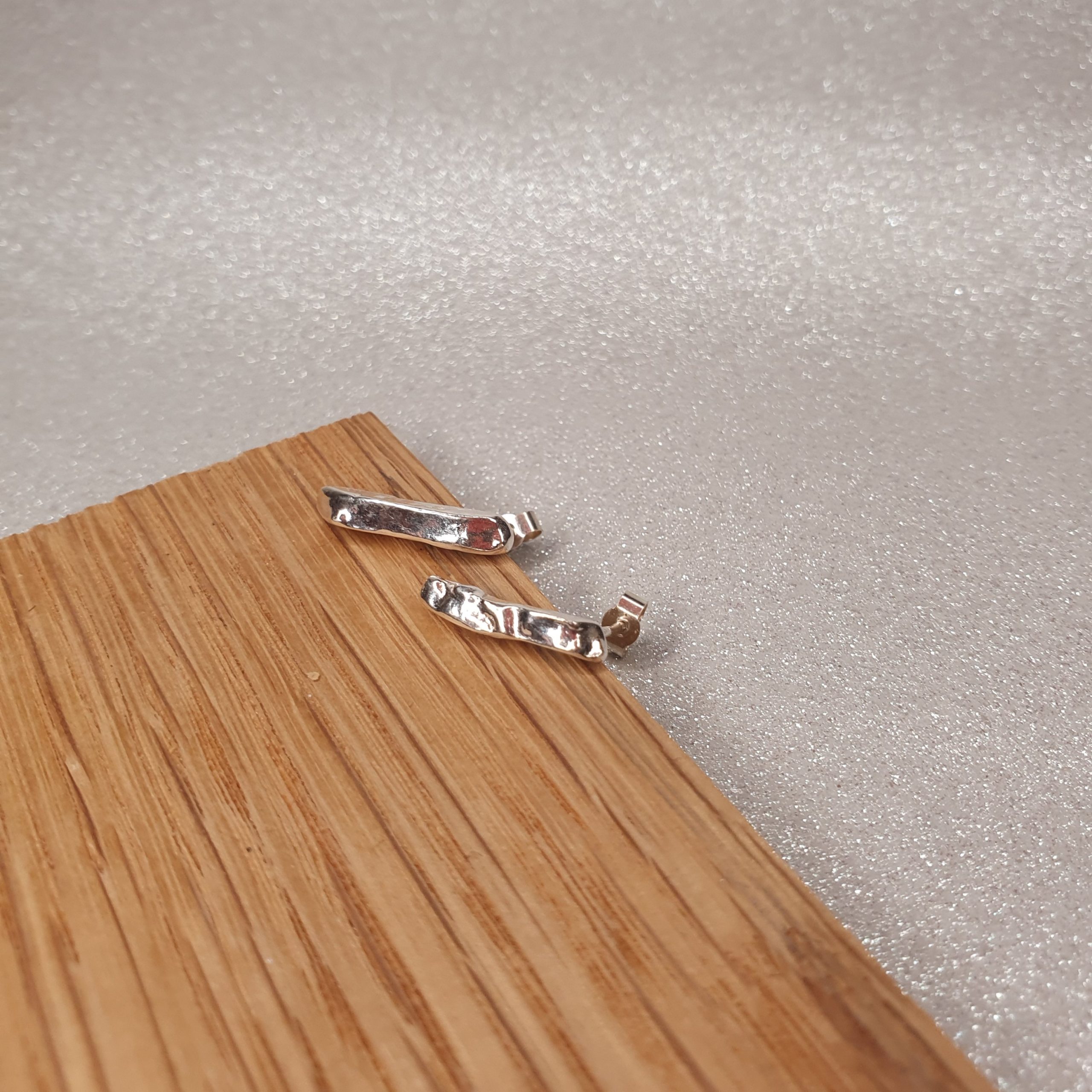 Moon Slice Studs - ABIGAIL J MARSH