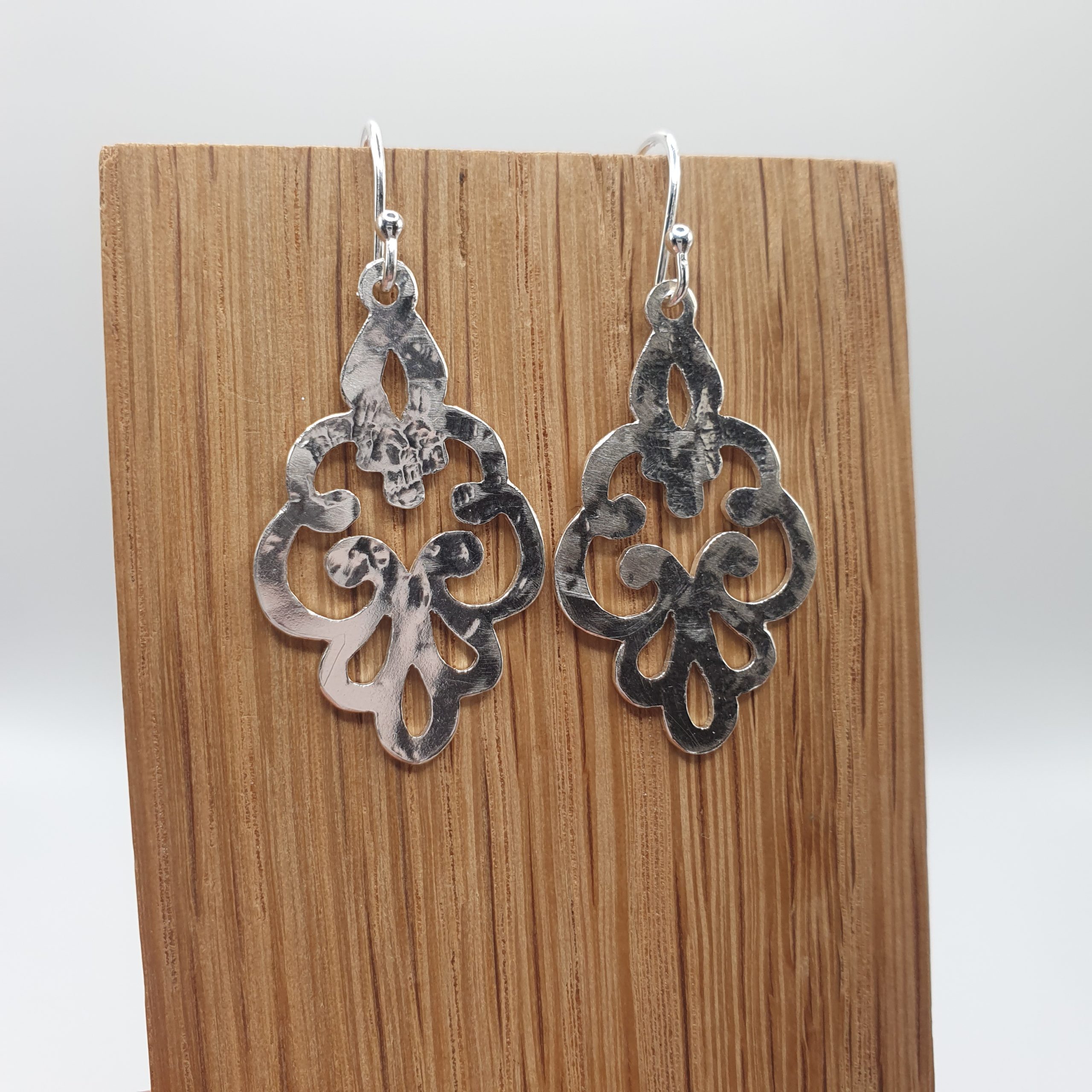 Lace Textured Tear Drop Earrings - ABIGAIL J MARSH
